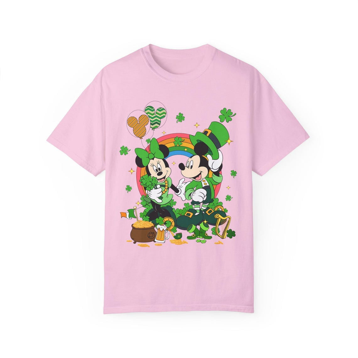 Mickey Minnie Mouse Pot Of Gold Irish Shamrock Shirt, Disney Happy St ...