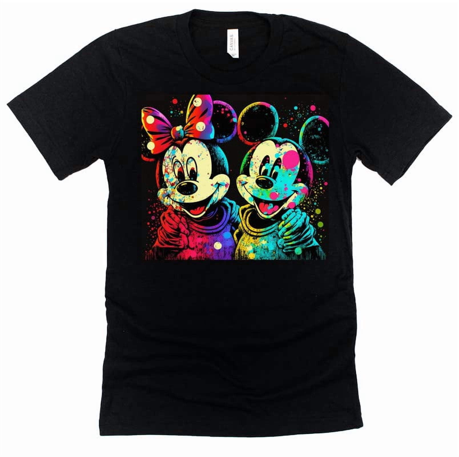Mickey Minnie Neon Splatter Shirt, Magic Kingdom Unisex Shirt Casual ...