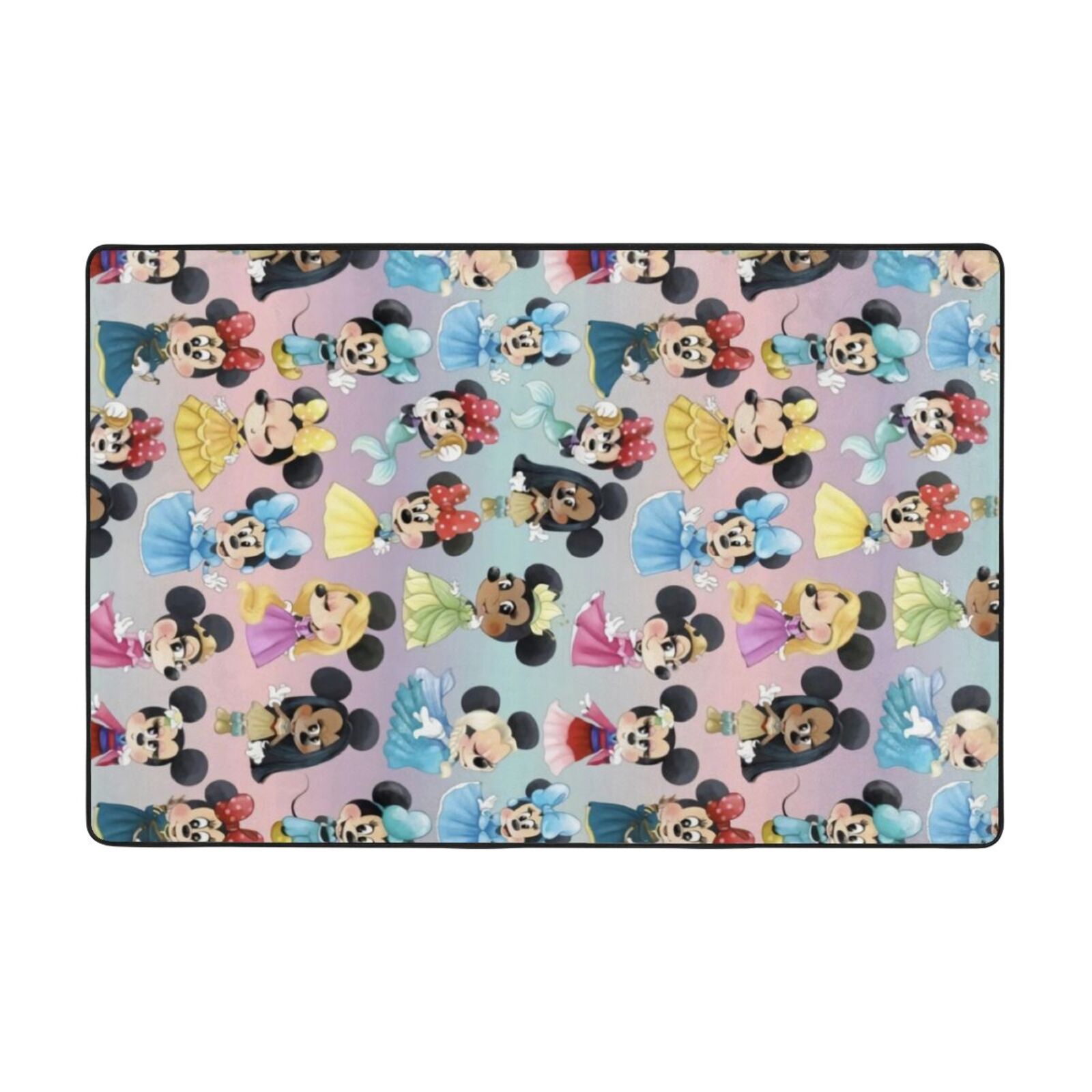 Mickey Minnie Princess Gamer Rug Room Non-Slip Gaming Rug Cool Graffiti ...