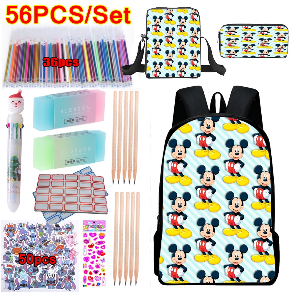 Mickey&Minnie School Backpack Fun Students Bag for School Girls with ...