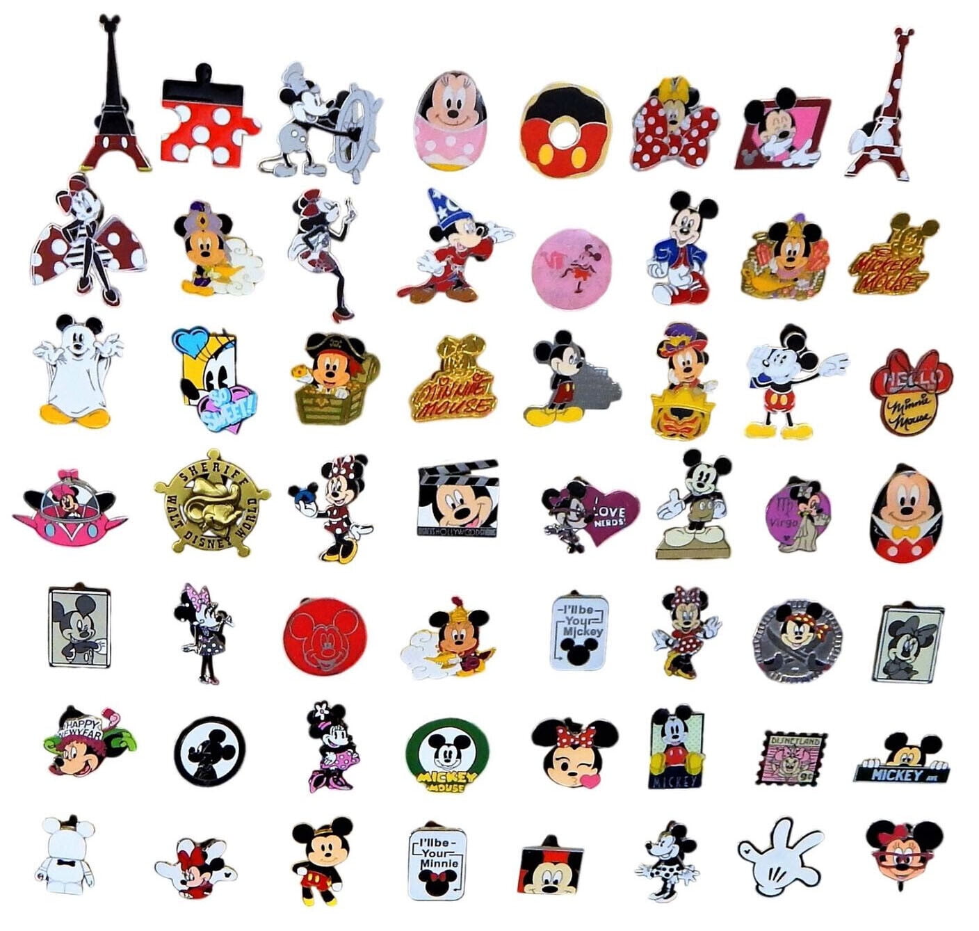 Disney Mickey Minnie 6 Trading Pins Set Disney Parks Assorted ...