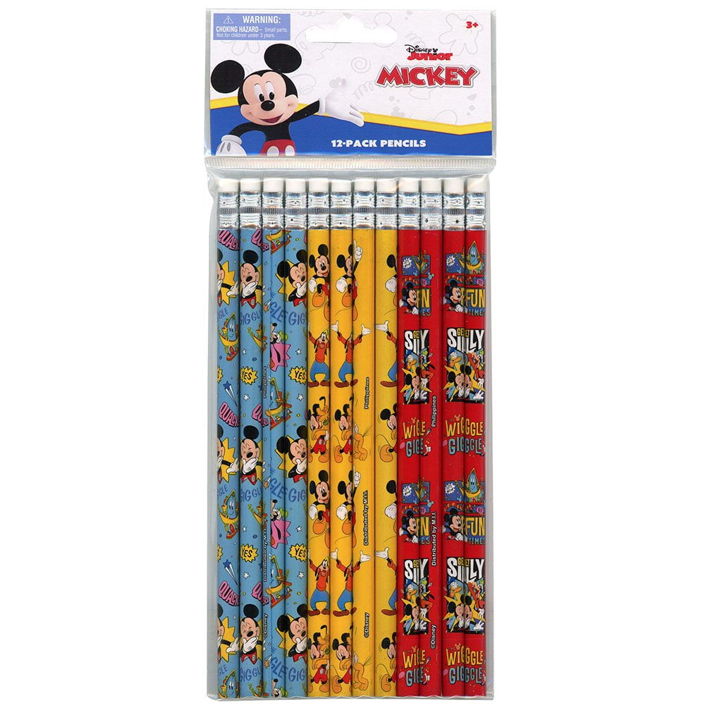 Mickey Mouse 12pk Pencil in Poly Bag & Header- 2 PACK - Walmart.com
