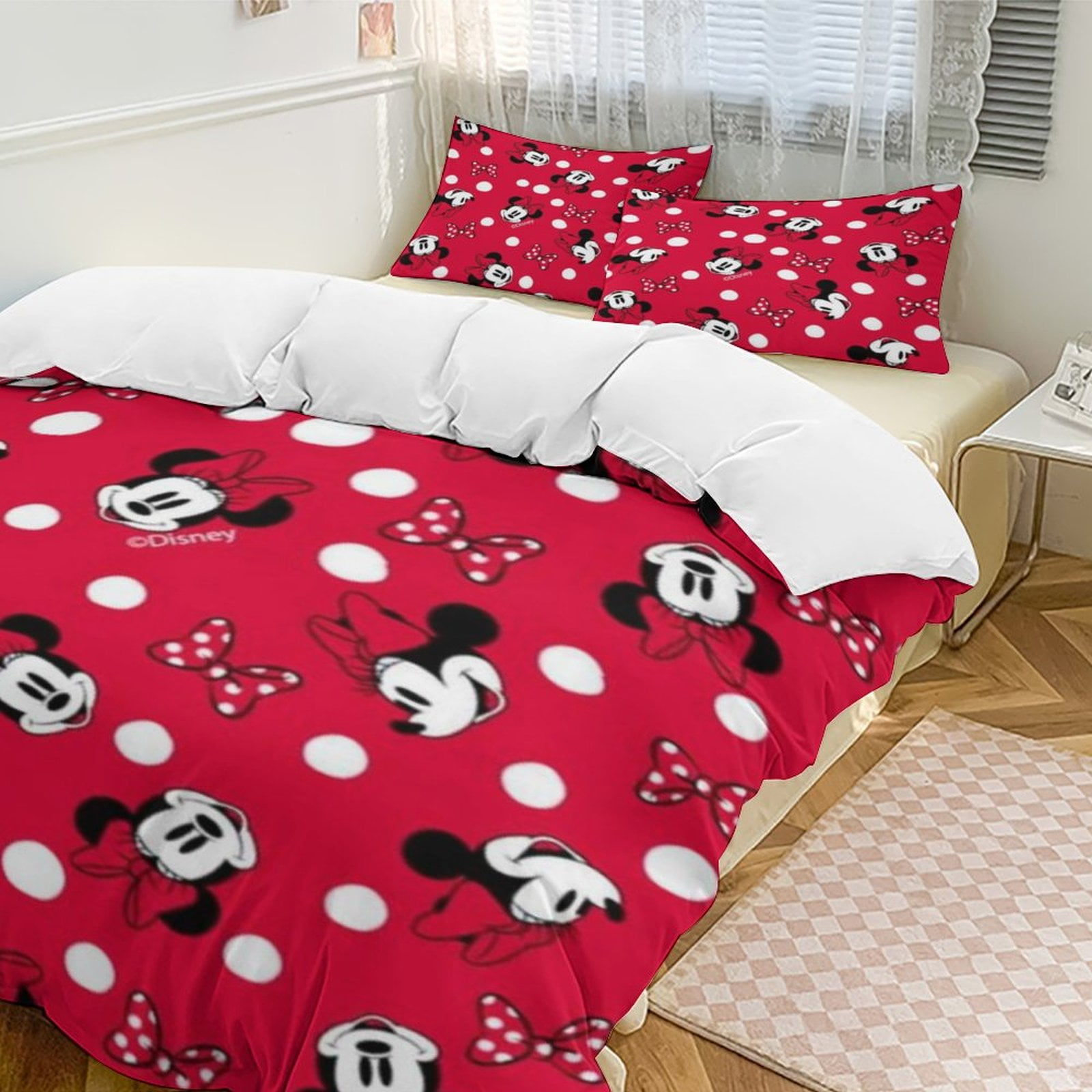 Mickey Mouse 3 Piece Bedding Set Cartoon Comforter Set Cute Duvet Cover ...