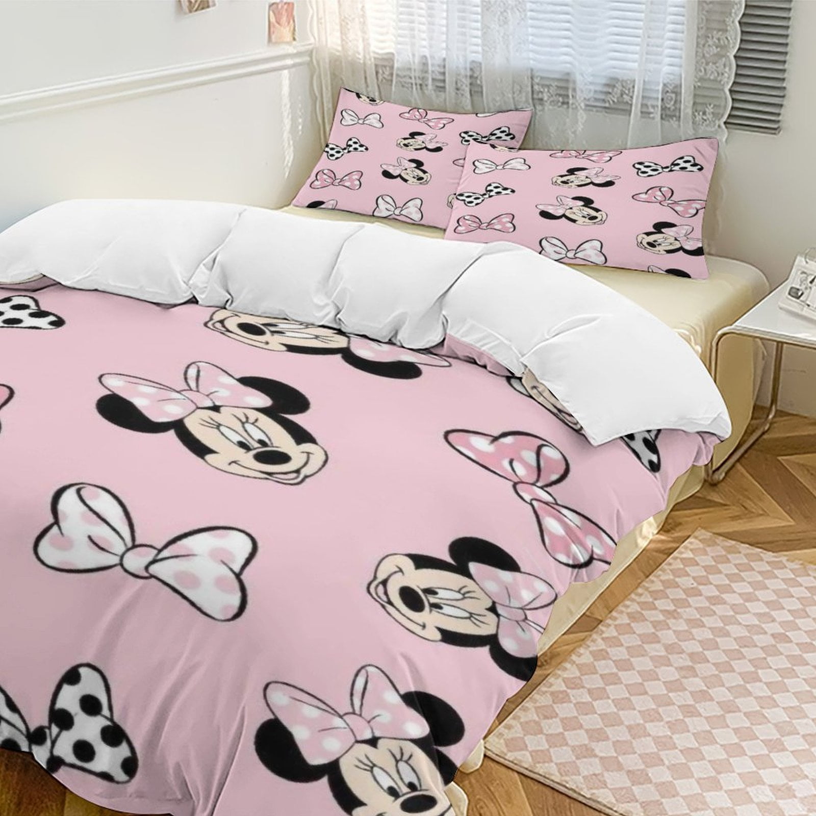 Mickey Mouse 3 Piece Bedding Set Cartoon Comforter Set Cute Duvet Cover ...