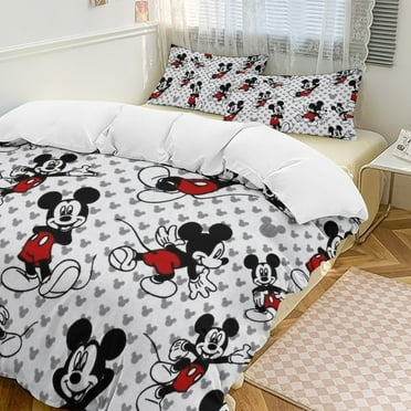 3Pcs Mickey Mouse Bedding Cover Set,Cartoon Soft Comforter Set Bedding ...