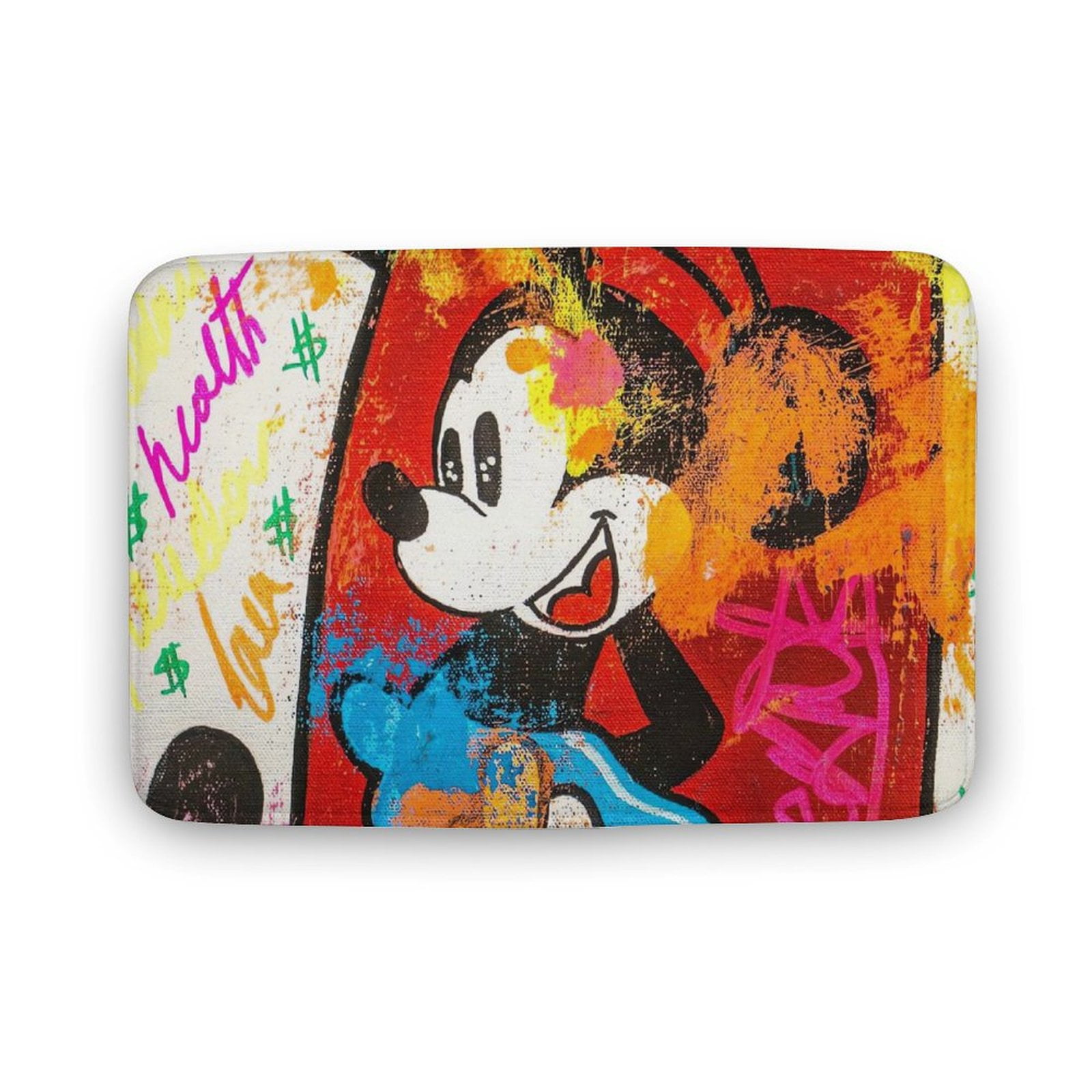 Mickey_Mouse 3D Print Coral Velvet Bath Mat Rug, Comfortable, Soft ...