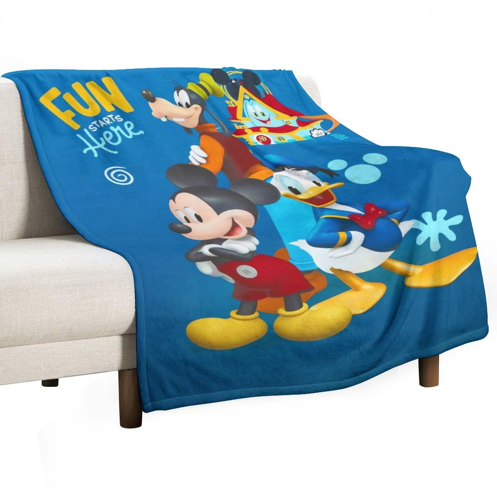 Mickey_Mouse 3D Print Plush Throw Blanket - Measures 30"x40" - Kids Super Soft Fleece Floral ...