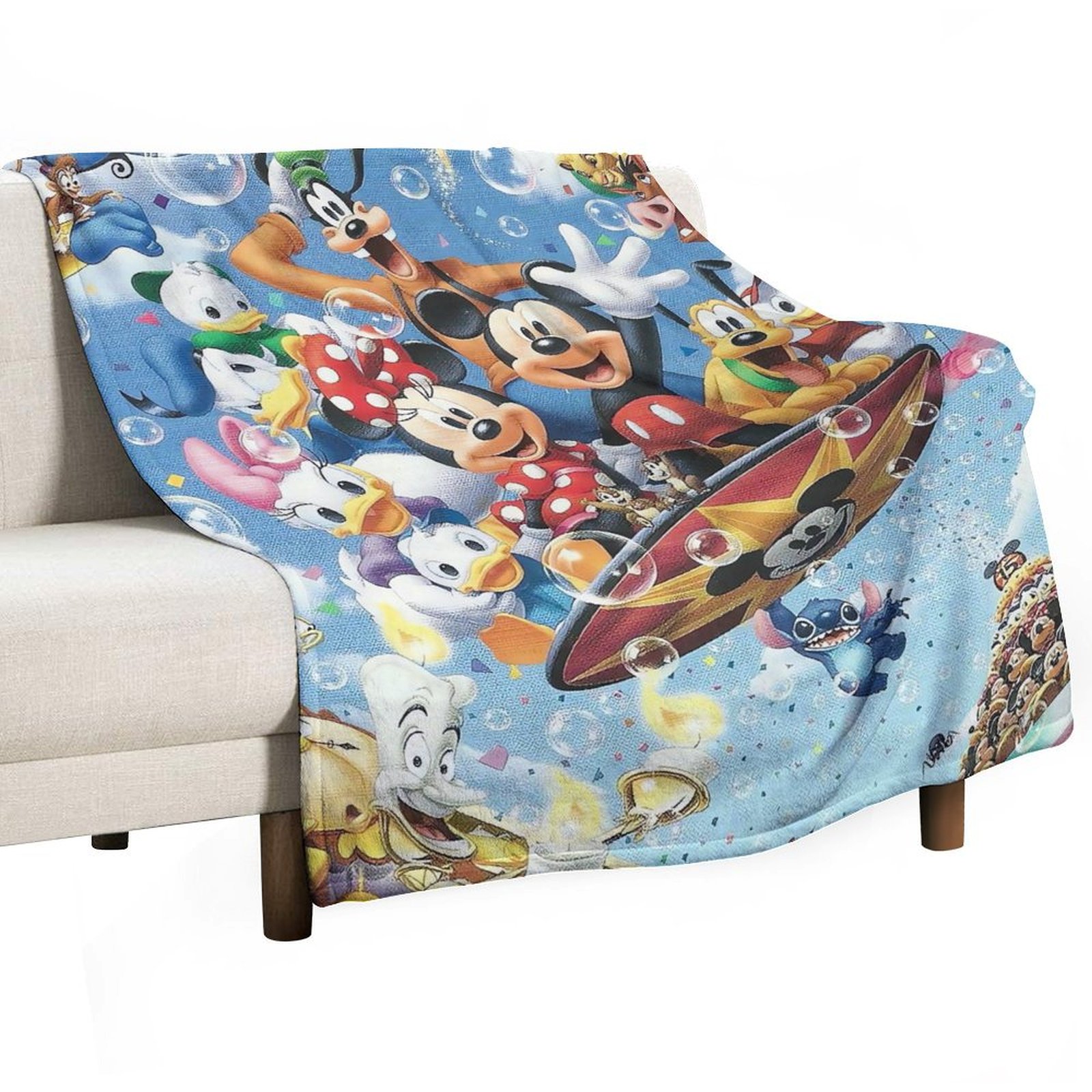 Mickey_Mouse 3D Print Plush Throw Blanket - Measures 30"x40" - Kids ...