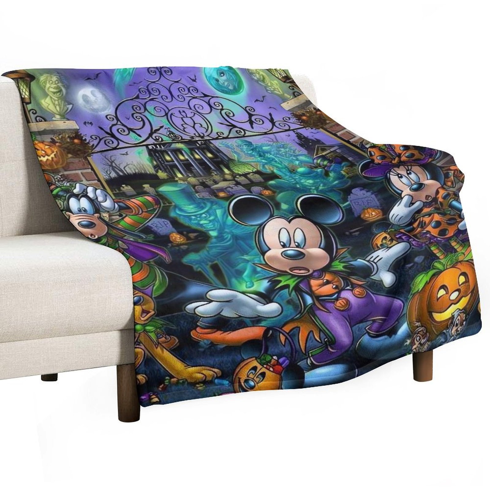 Mickey_Mouse 3D Print Plush Throw Blanket - Measures 30"x40" - Kids ...