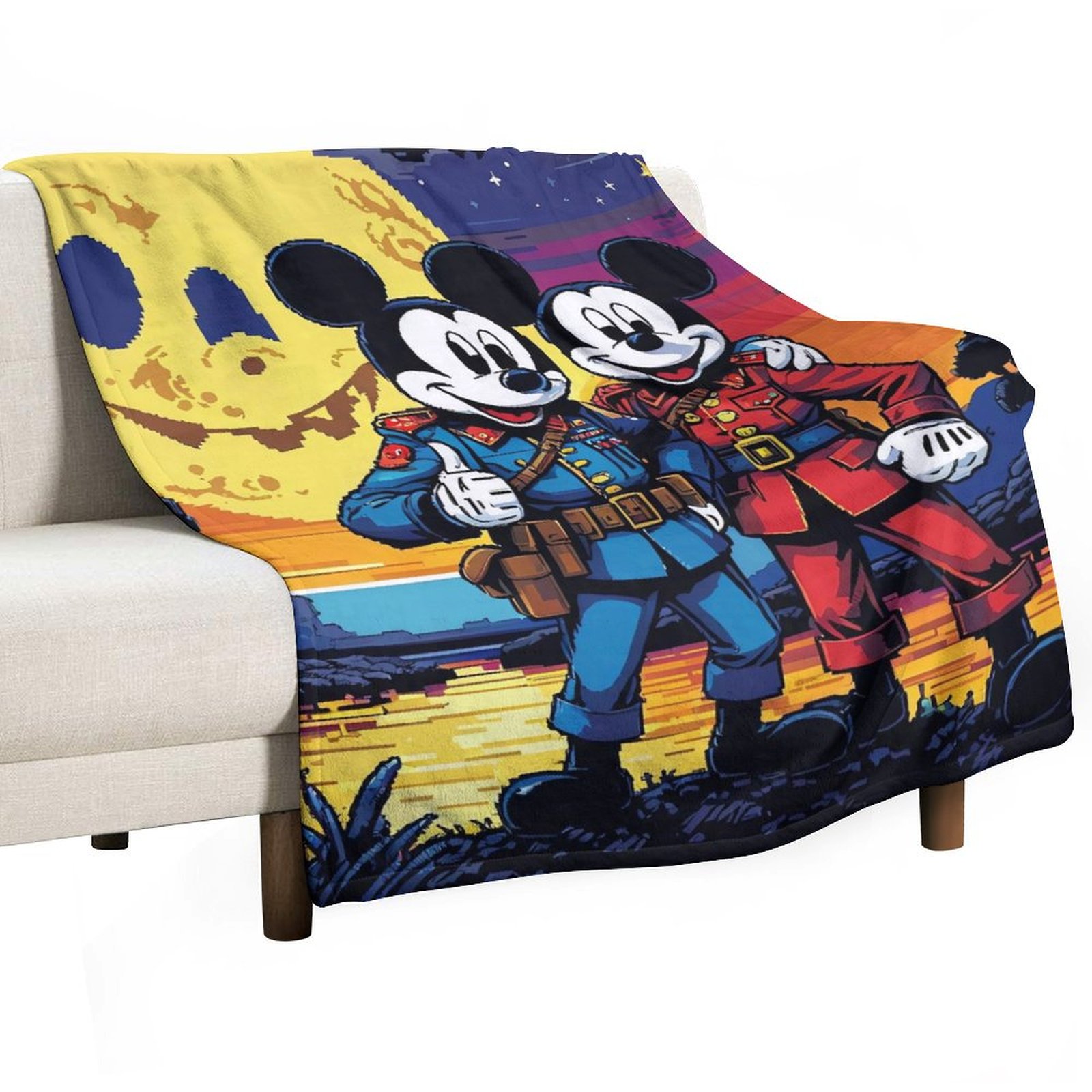 Mickey_Mouse 3D Print Plush Throw Blanket - Measures 30"x40" - Kids ...