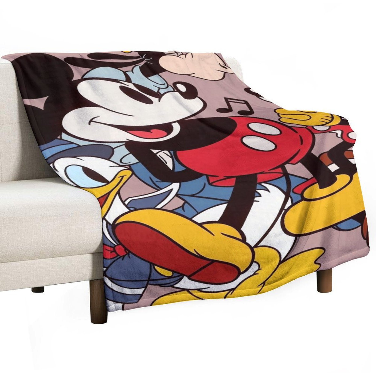 Mickey_Mouse 3D Print Plush Throw Blanket - Measures 30"x50" - Kids ...