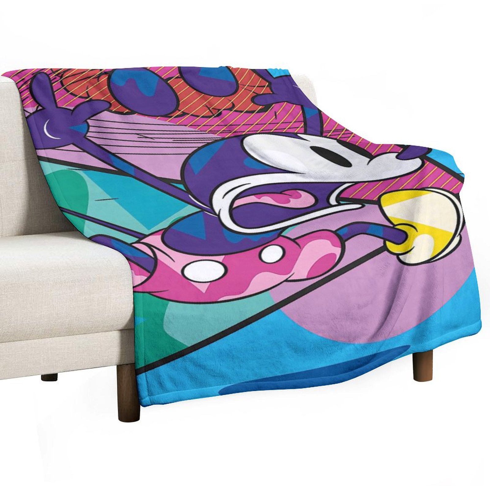 Mickey_Mouse 3D Print Plush Throw Blanket - Measures 30"x50" - Kids ...