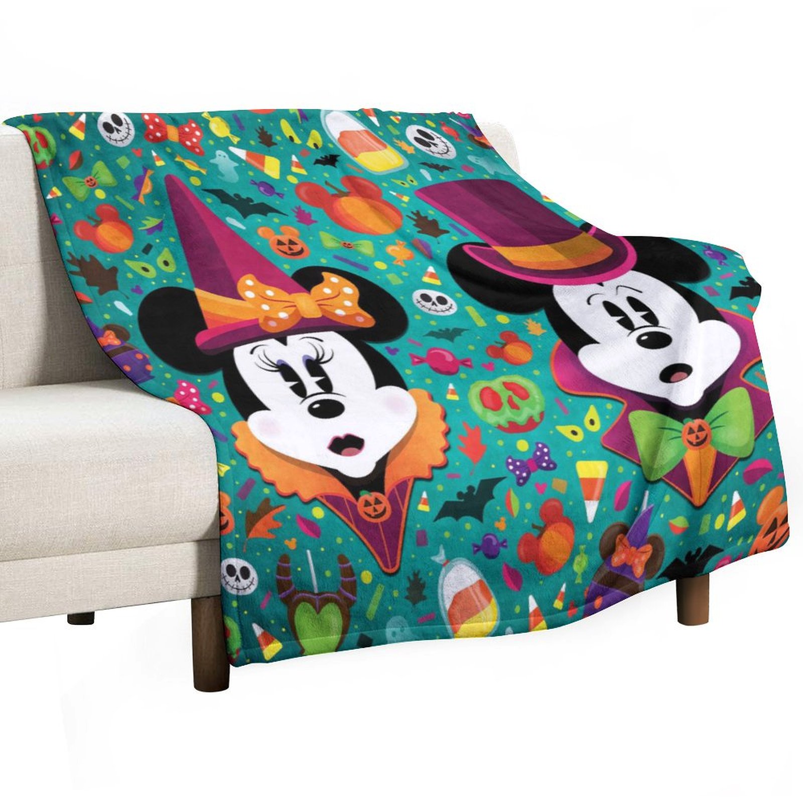 Mickey_Mouse 3D Print Plush Throw Blanket - Measures 40"x60" - Kids ...