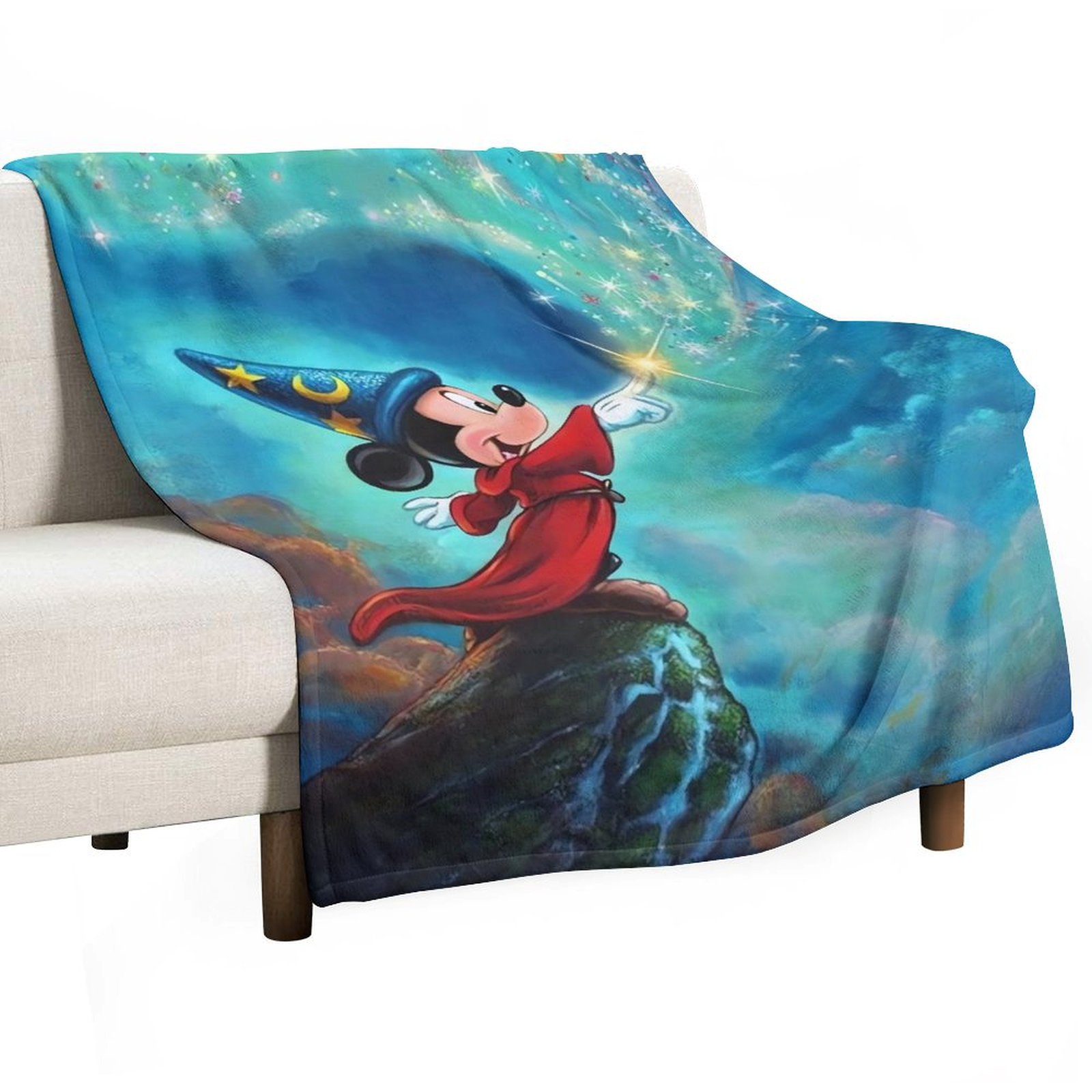 Mickey_Mouse 3D Print Plush Throw Blanket - Measures 55"x70" - Kids ...