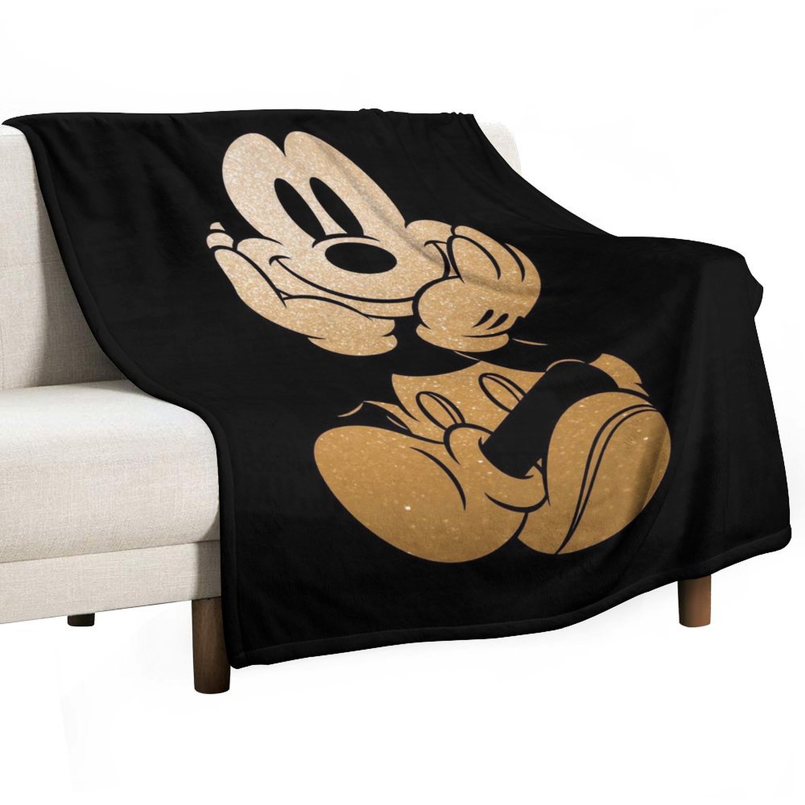 Mickey_Mouse 3D Print Plush Throw Blanket - Measures 70"x80" - Kids ...