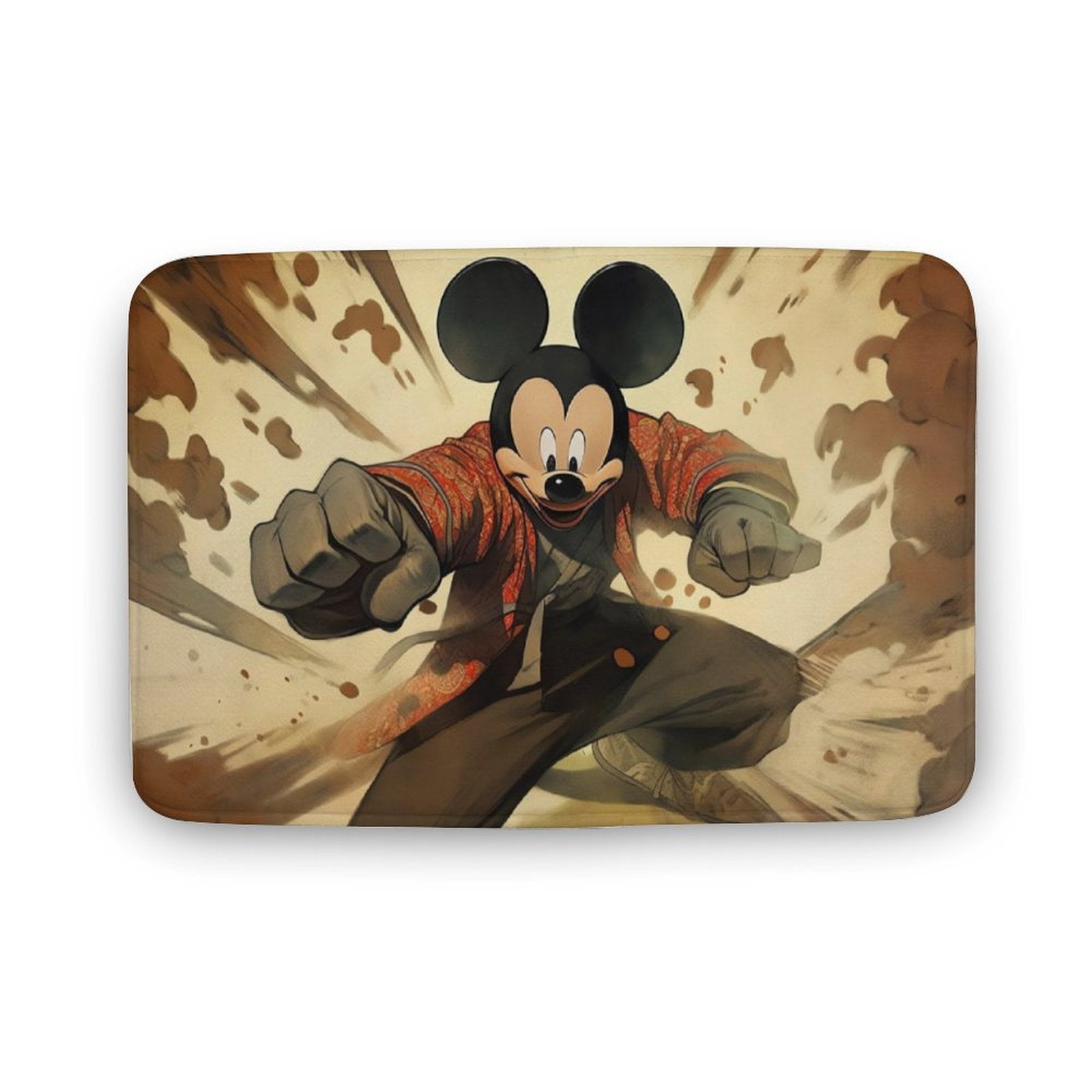 Mickey_Mouse 3D Printed Coral Velvet Bath Mat Rug, Comfortable, Soft ...