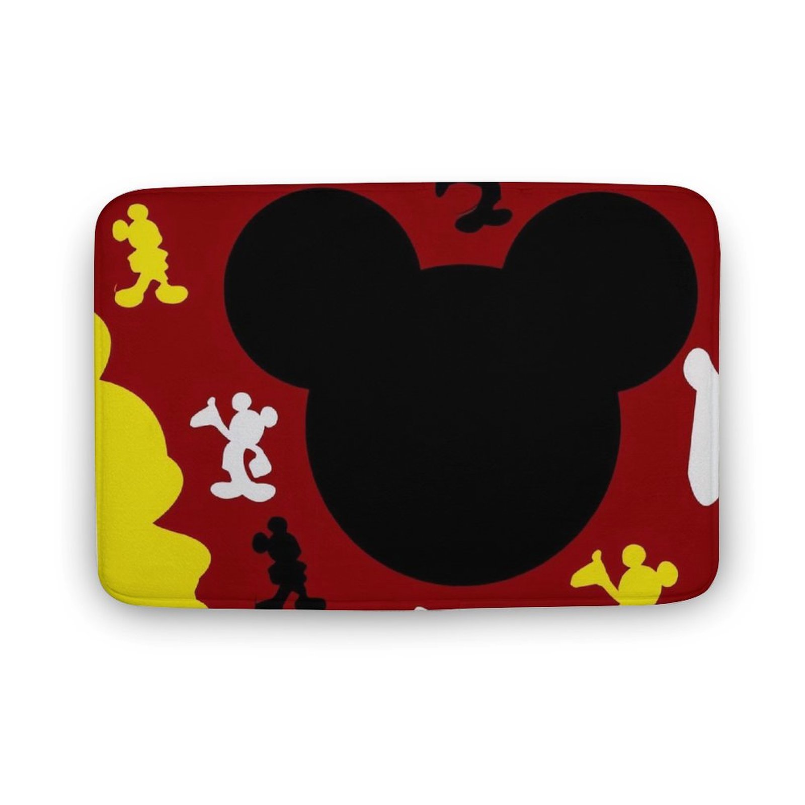 Mickey_Mouse 3D Printed Coral Velvet Bath Mat Rug, Comfortable, Soft ...
