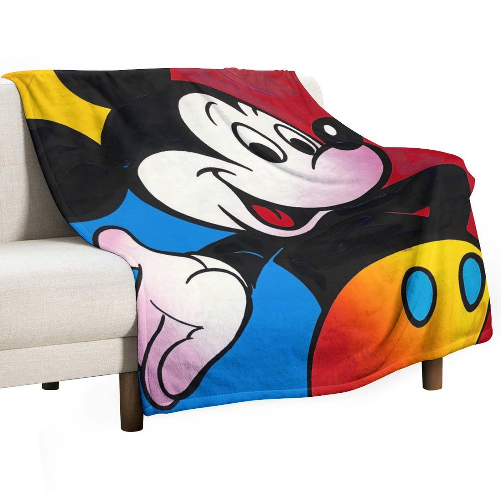 Mickey_Mouse 3D Printed Plush Throw Blanket - Measures 30"x40" - Kids ...