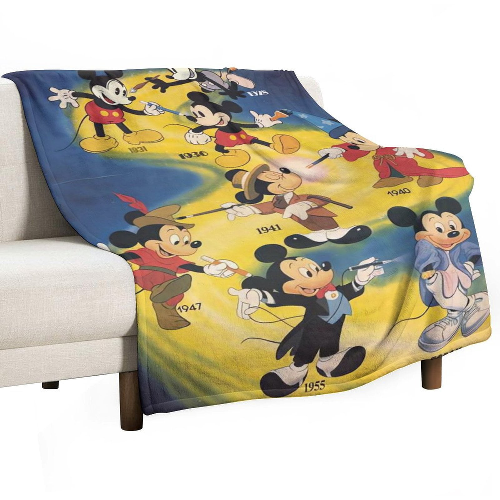 Mickey_Mouse 3D Printed Plush Throw Blanket - Measures 30"x50" - Kids ...