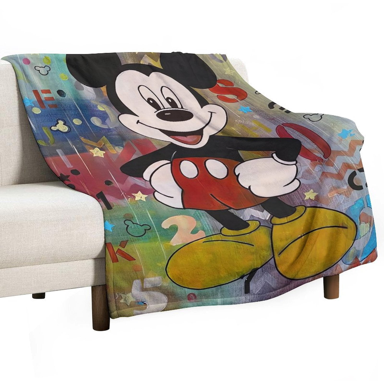 Mickey_Mouse 3D Printed Plush Throw Blanket - Measures 40"x50" - Kids ...
