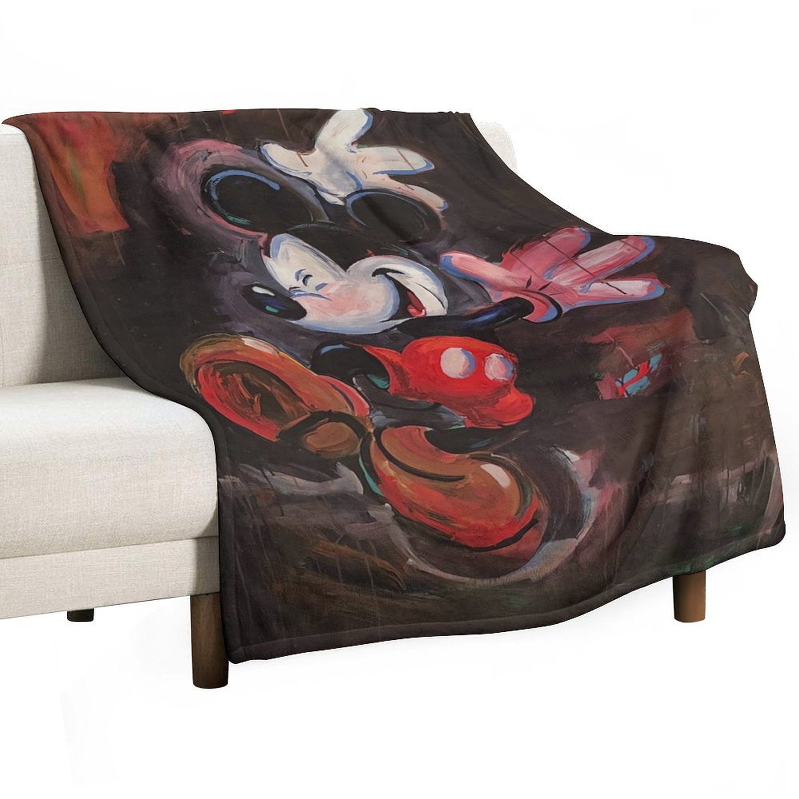 Mickey_Mouse 3D Printed Plush Throw Blanket - Measures 40"x50" - Kids ...