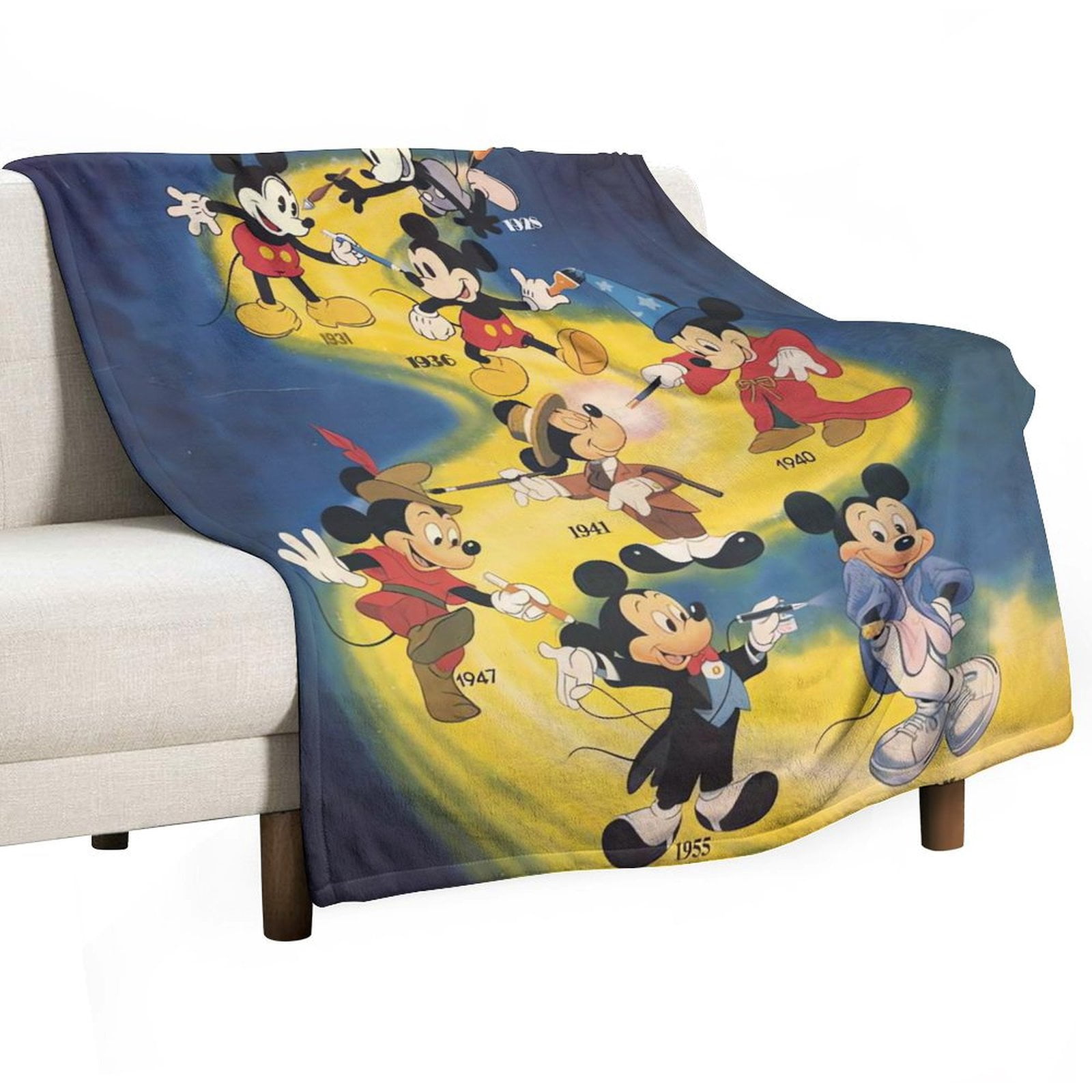Mickey_Mouse 3D Printed Plush Throw Blanket - Measures 40"x50" - Kids ...