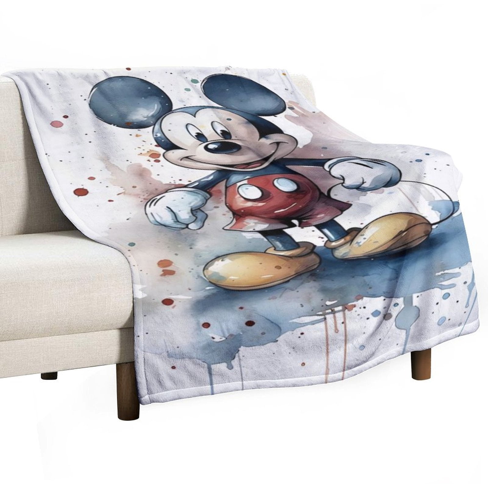 Mickey_Mouse 3D Printed Plush Throw Blanket - Measures 40"x60" - Kids ...