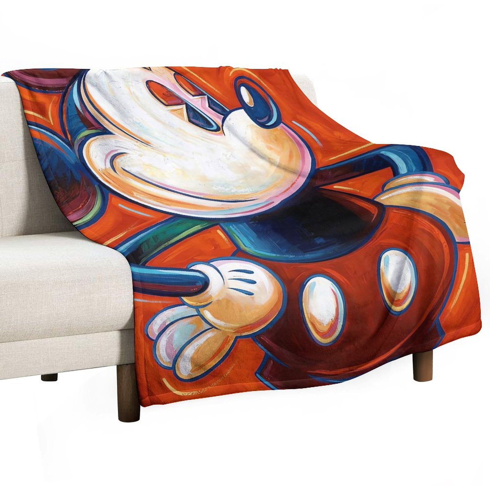 Mickey_Mouse 3D Printed Plush Throw Blanket - Measures 50"x60" - Kids ...