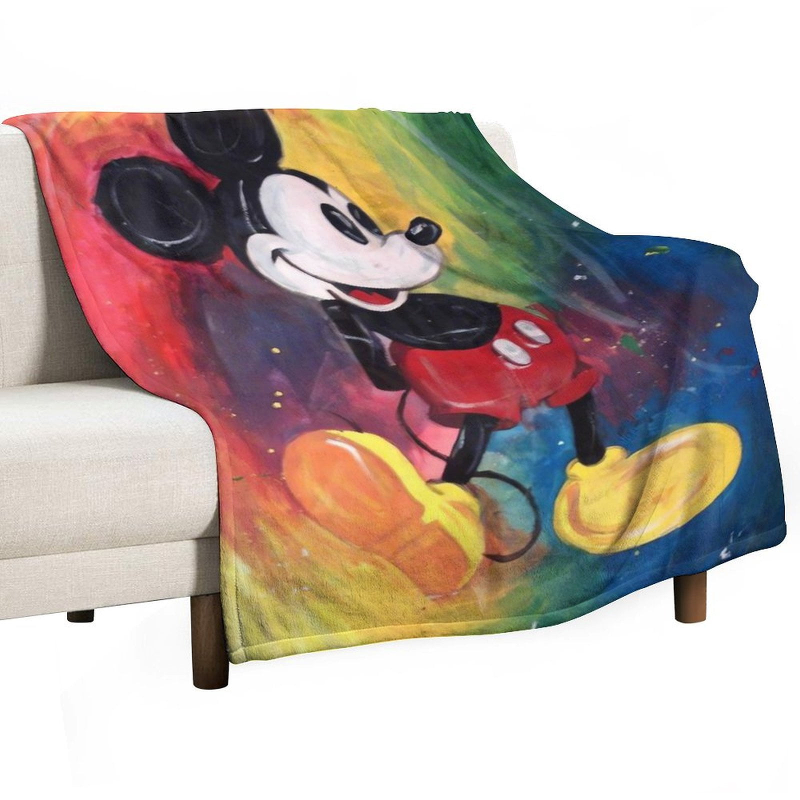 Mickey_Mouse 3D Printed Plush Throw Blanket - Measures 50"x60" - Kids ...