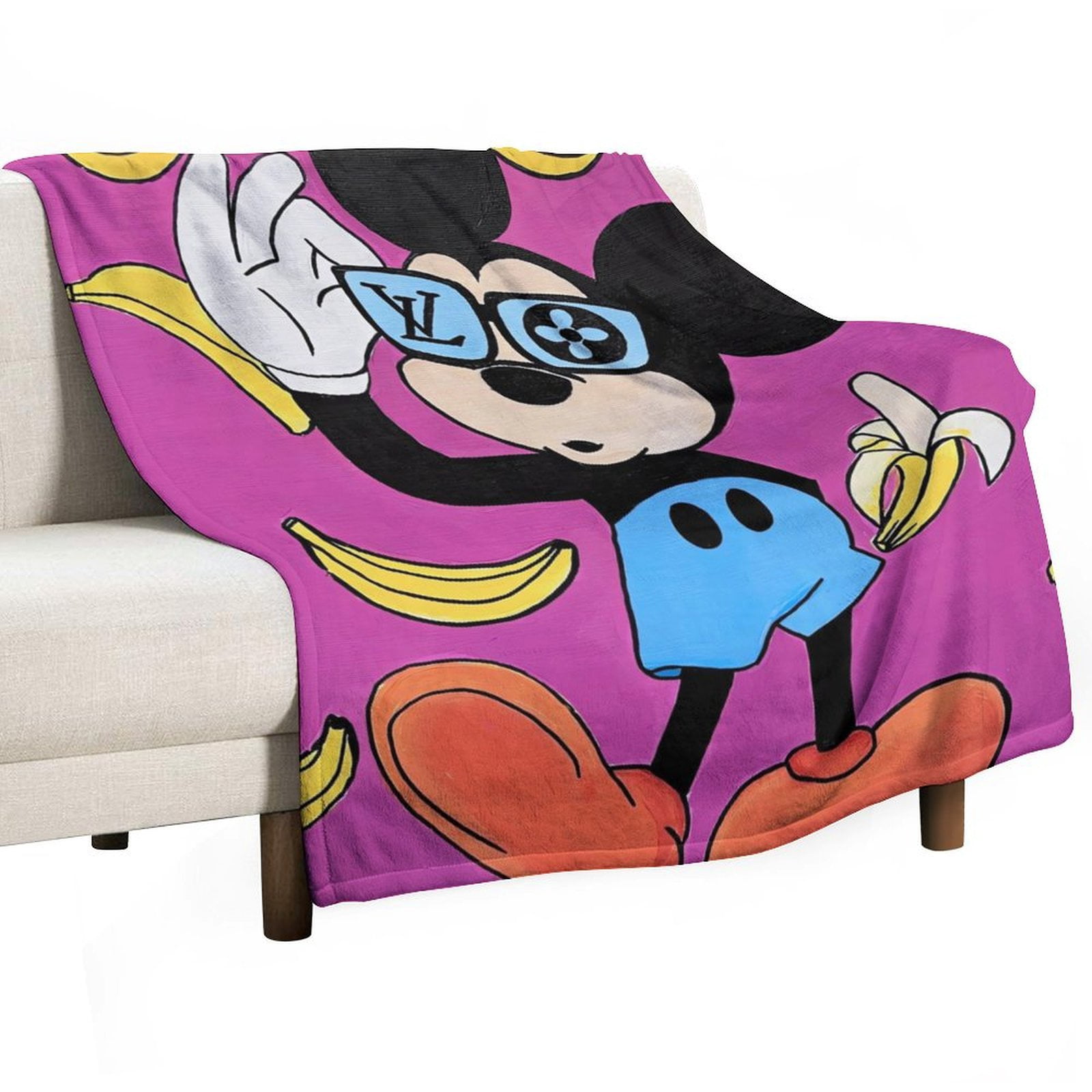 Mickey_Mouse 3D Printed Plush Throw Blanket - Measures 50"x60" - Kids ...