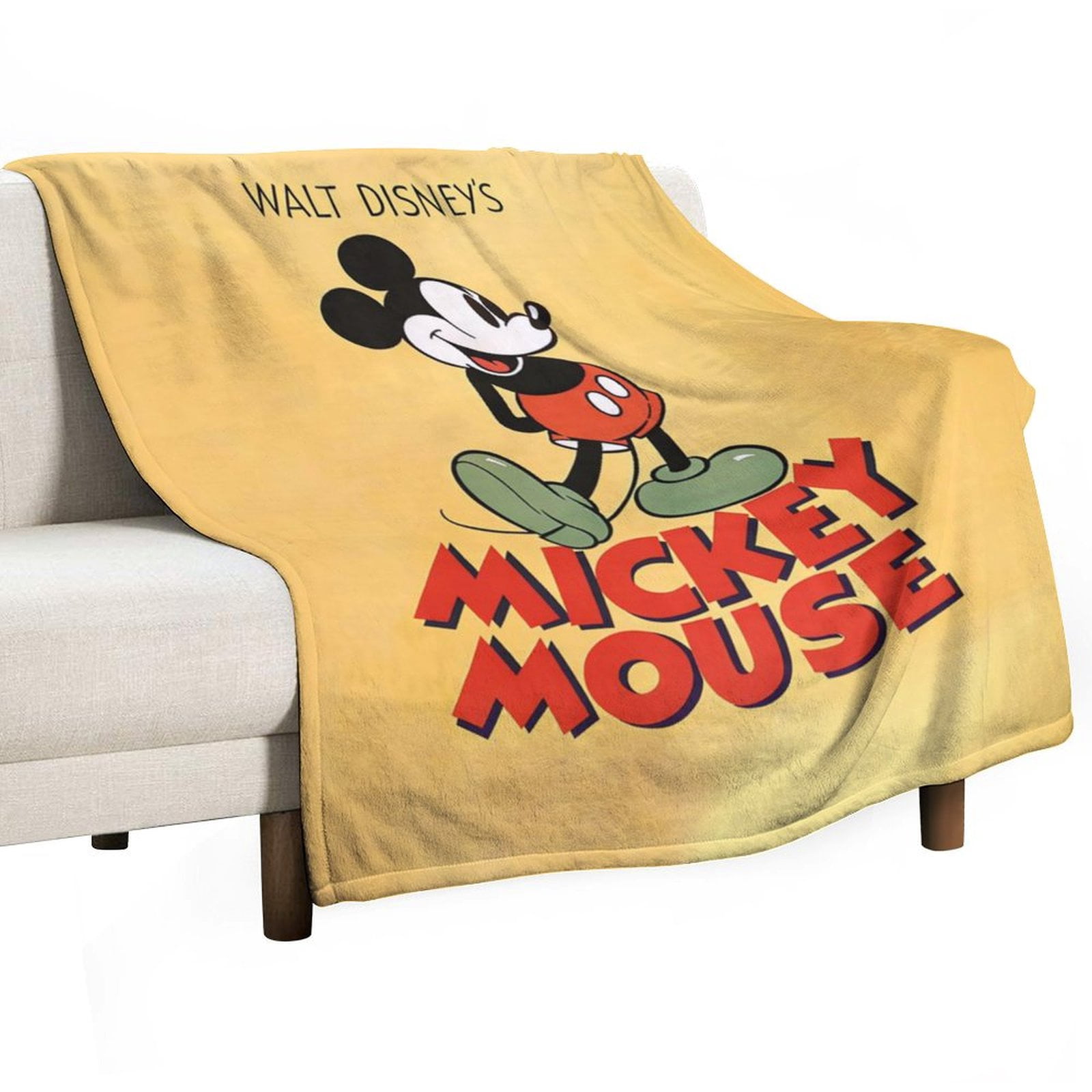 Mickey_Mouse 3D Printed Plush Throw Blanket - Measures 70"x80" - Kids ...