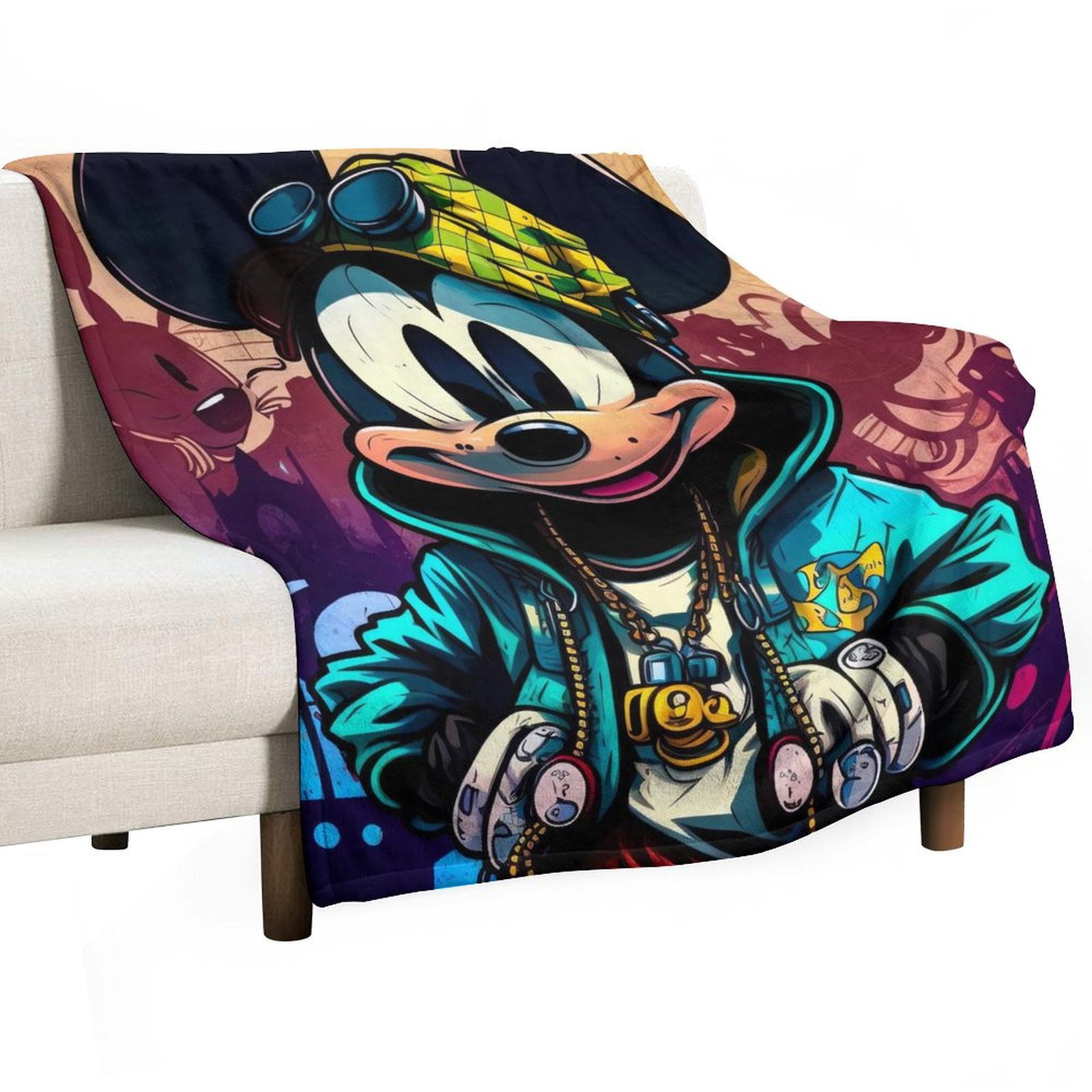 Mickey_Mouse 3D Printed Plush Throw Blanket - Measures 70"x80" - Kids ...