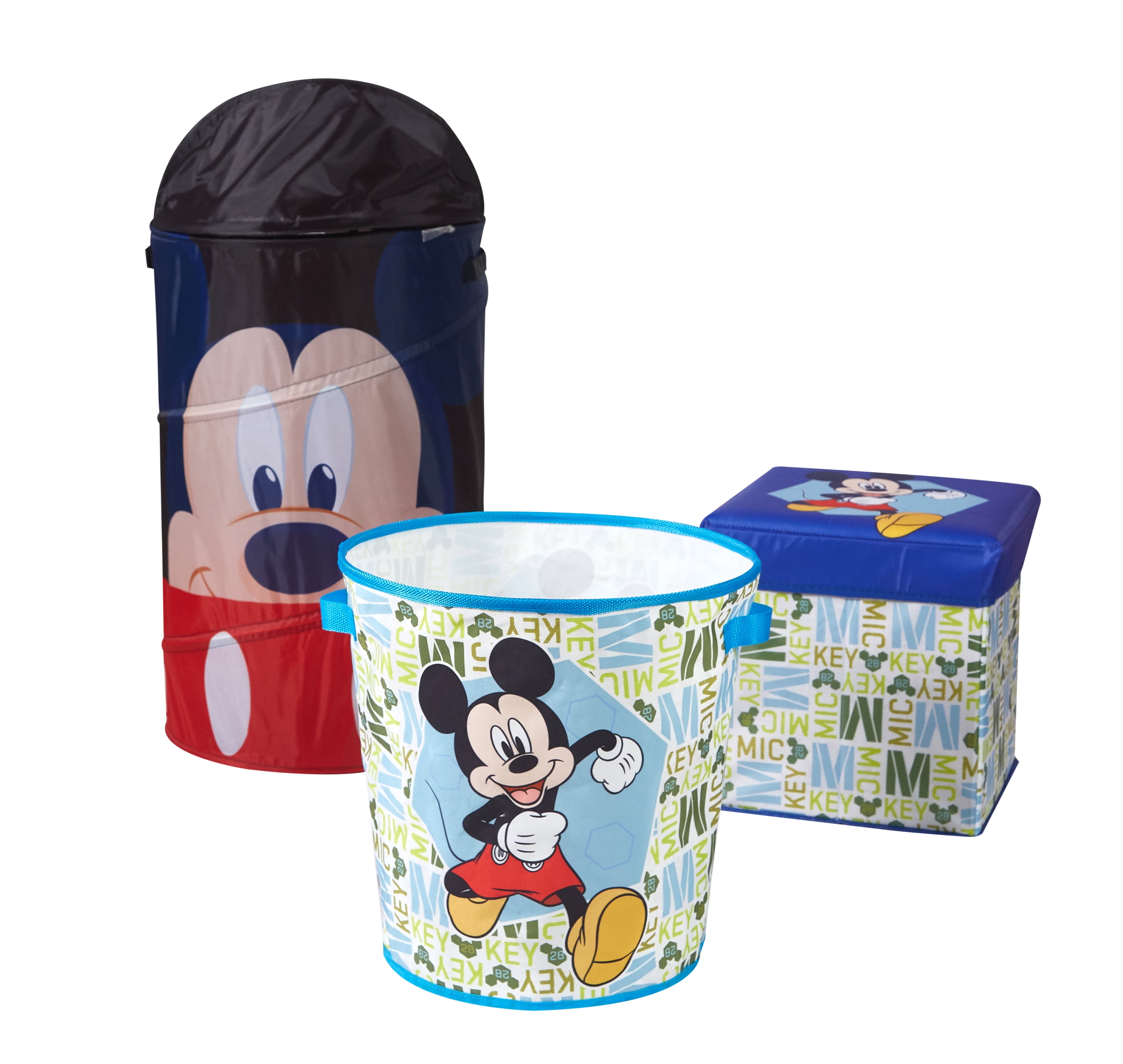 Disney Mickey Mouse Collapsible Kids Storage Box Set, 3-Piece - Walmart.com