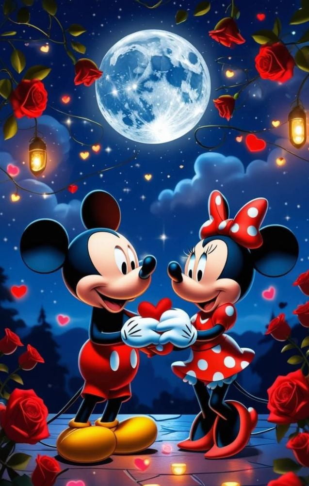 Mickey Mouse 5D DIY Diamond Art Painting Kits Minnie Mouse 12x16 Inch ...