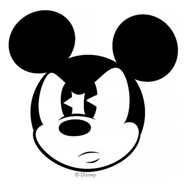 Mickey Head Side Silhouette