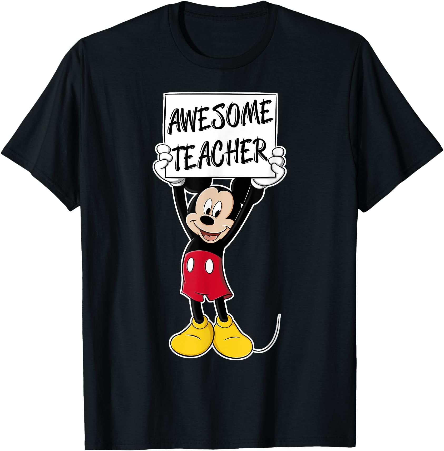 Mickey Mouse Awesome Teacher Vintage Sign Men Women T-Shirt,White color ...