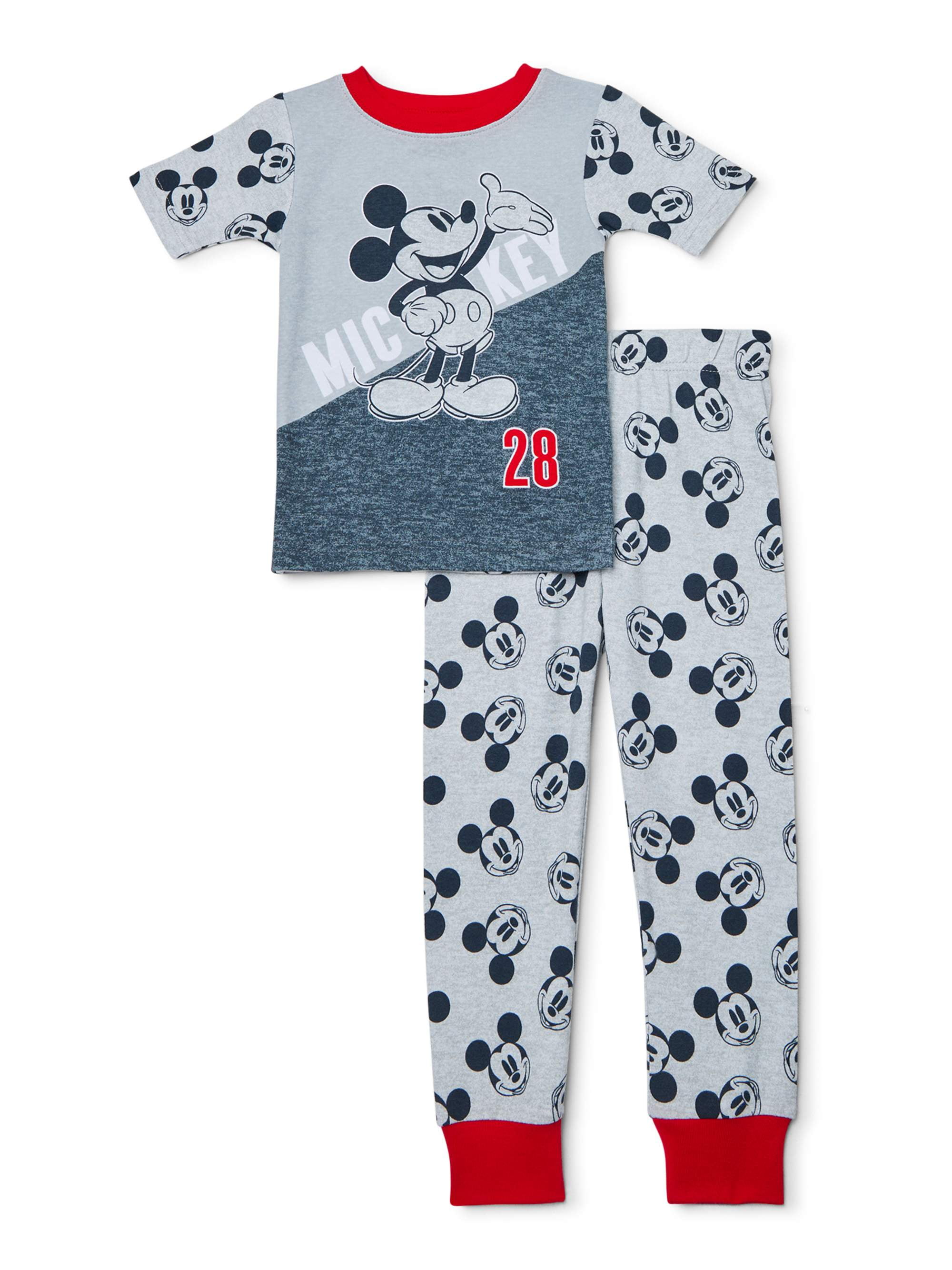 Mickey Mouse Baby Boy & Toddler Boy 2 Piece Cotton Sleeper - Walmart.com