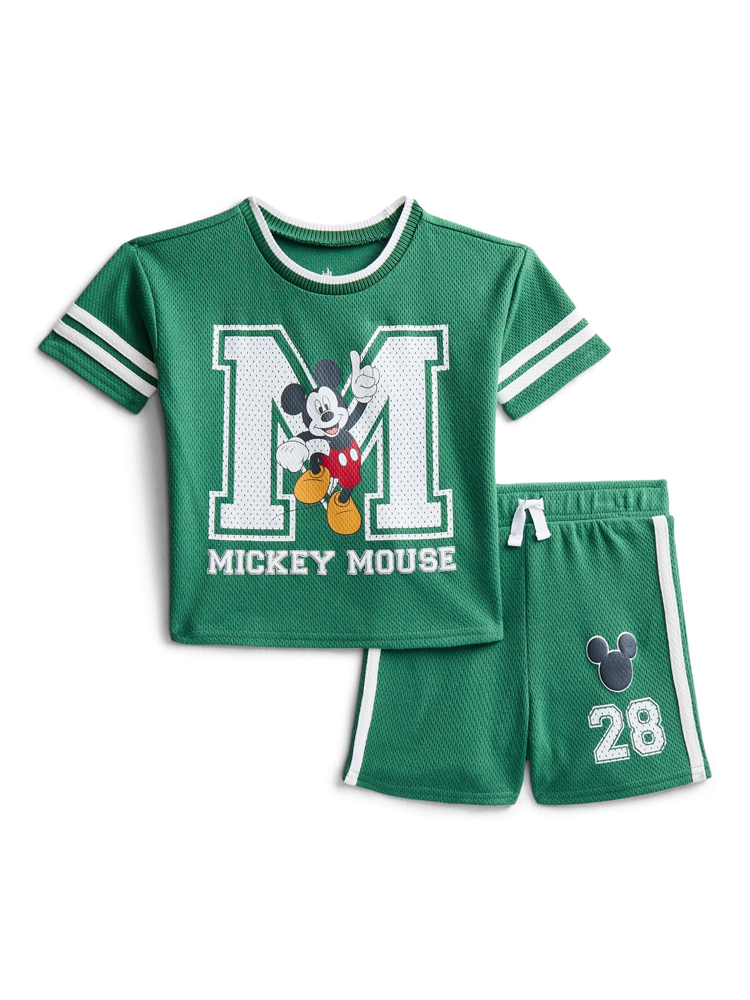 Mickey Mouse Baby Boys Athletic Graphic T-Shirt and Shorts Set, 2-Piece ...