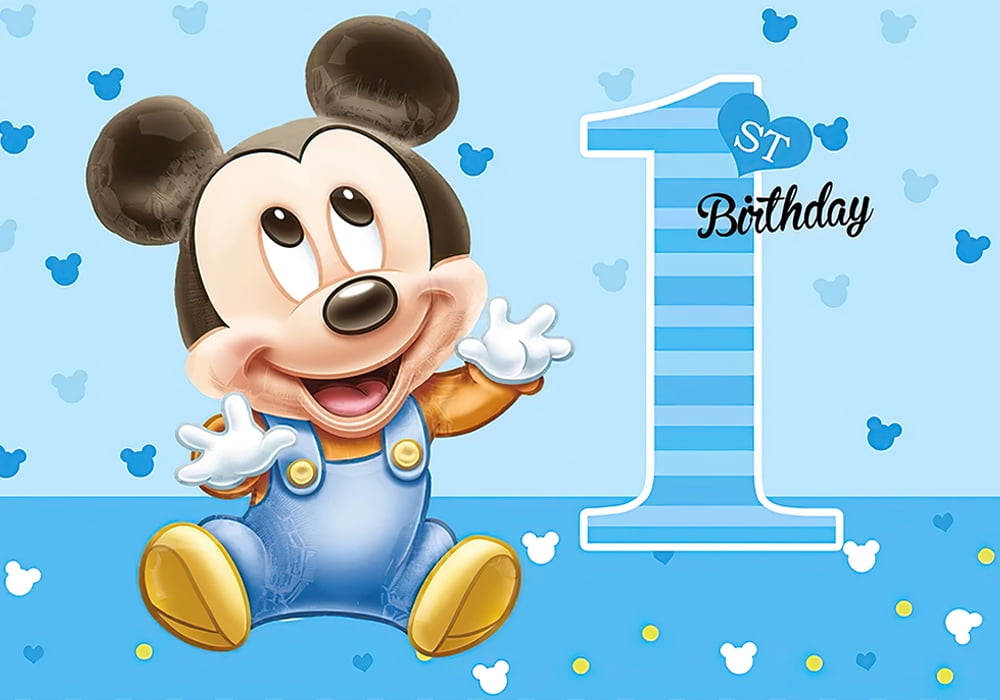 Mickey Mouse Backdrops Newborns Baby 1st Birthday Party Decors ...