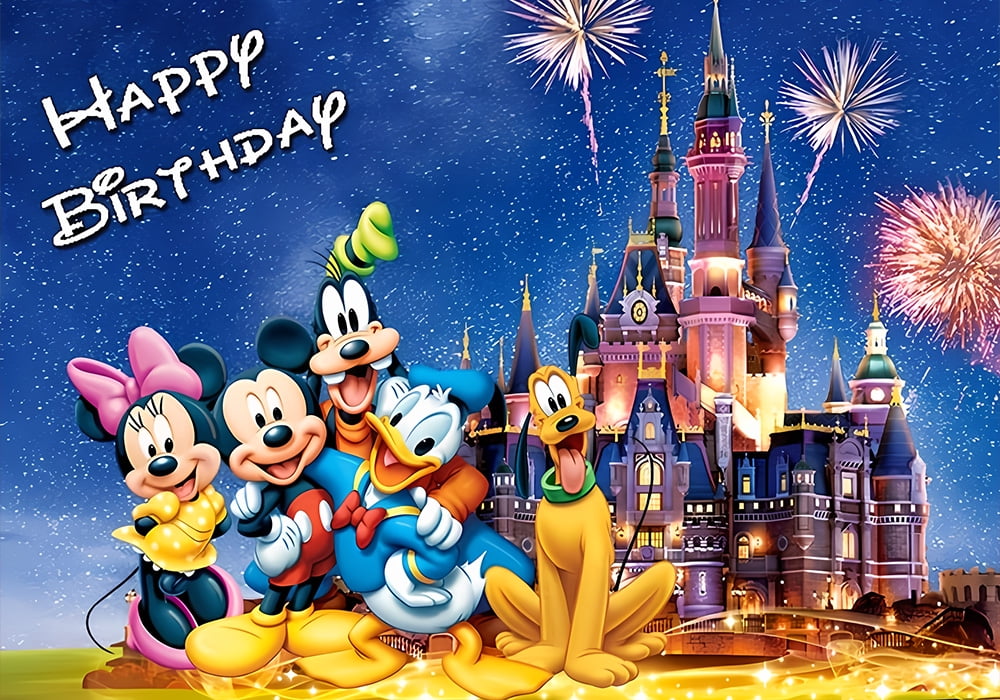 Mickey Mouse Backdrops Newborns Baby 1st Birthday Party Decors ...