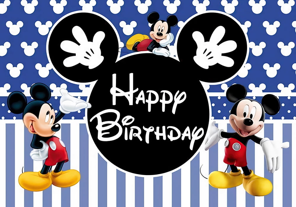 Mickey Mouse Backdrops Newborns Baby 1st Birthday Party Decors ...