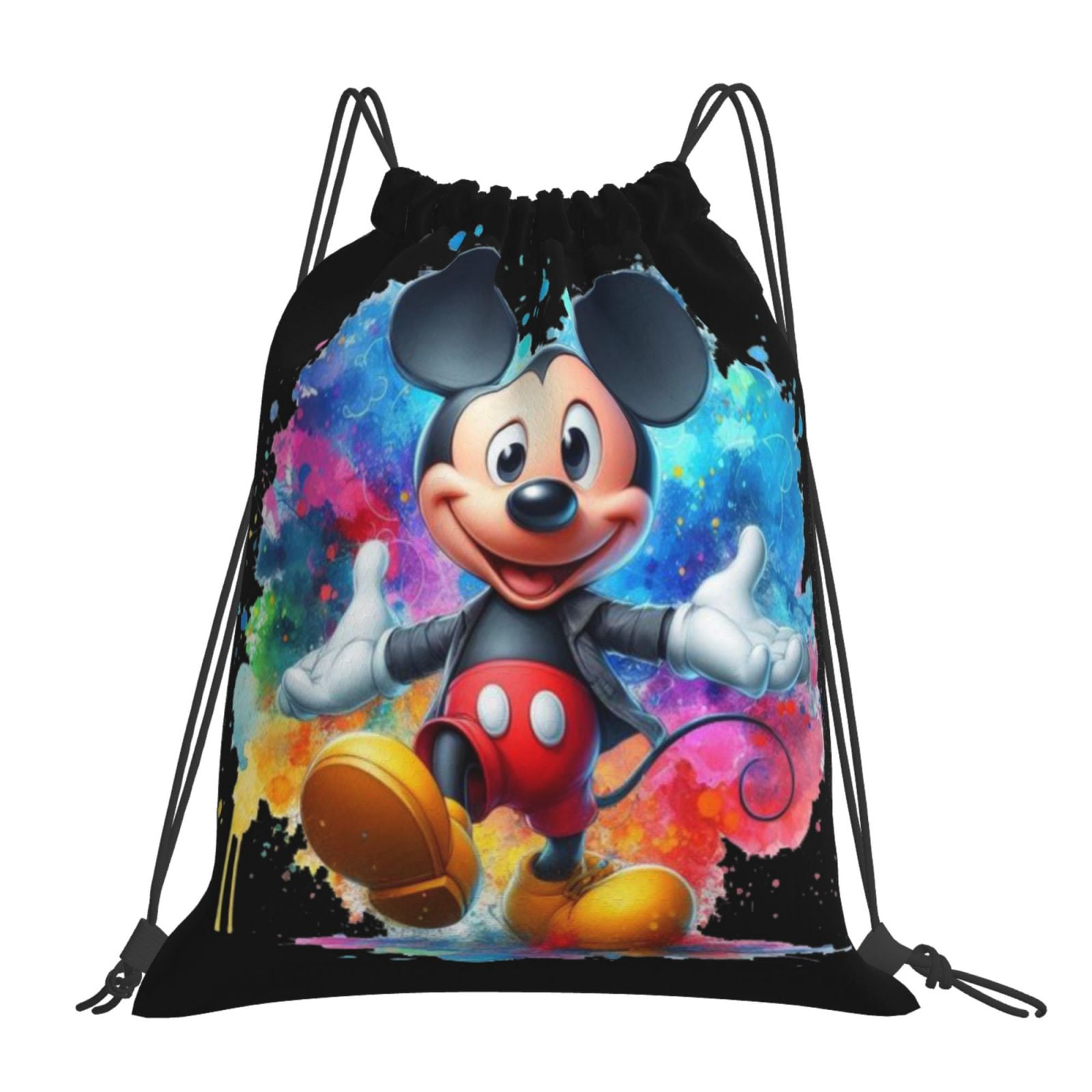 Mickey Mouse Backpack Sports Gym Bag Lightweight Draw String Backpacks ...