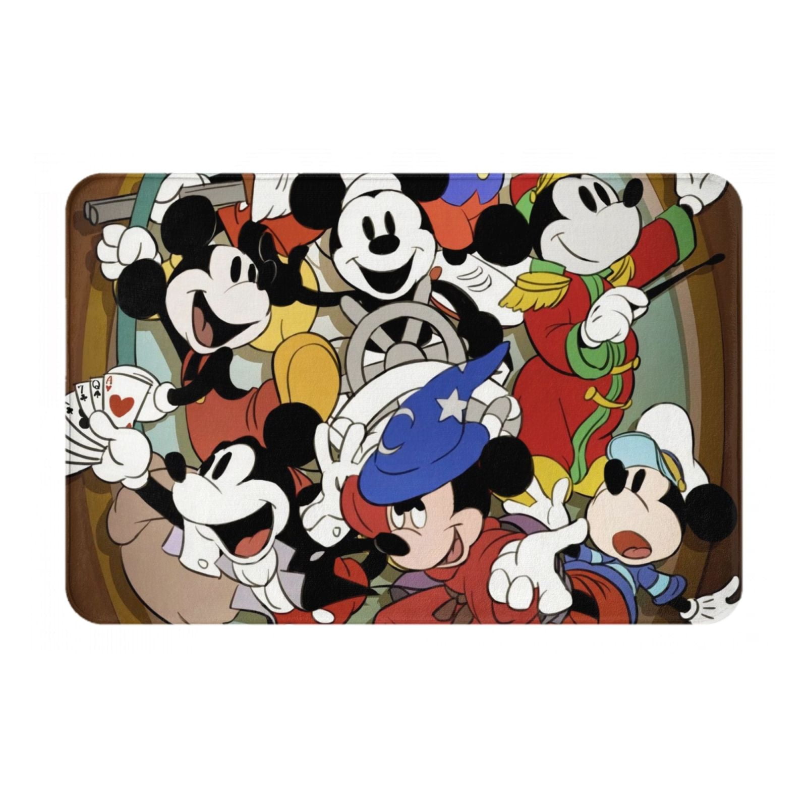 Mickey Mouse Bath Mat,Funny Decor Kitchen Floor Mat Soft Flannel Mats ...