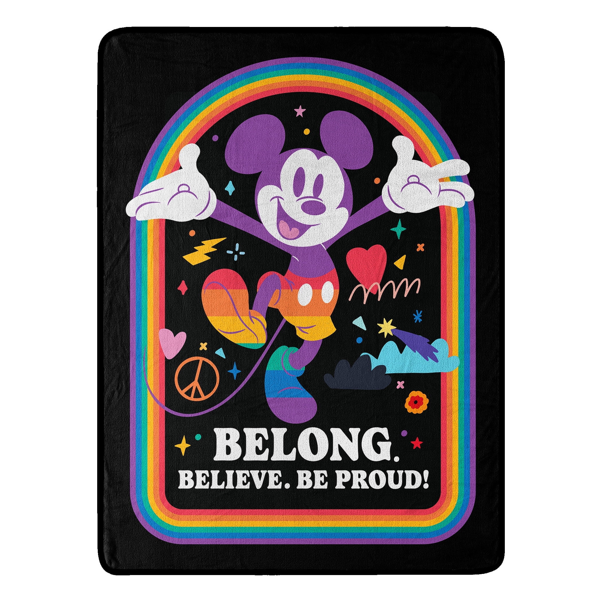 Mickey Mouse Belong Kids Micro Raschel Throw Blanket - Walmart.com