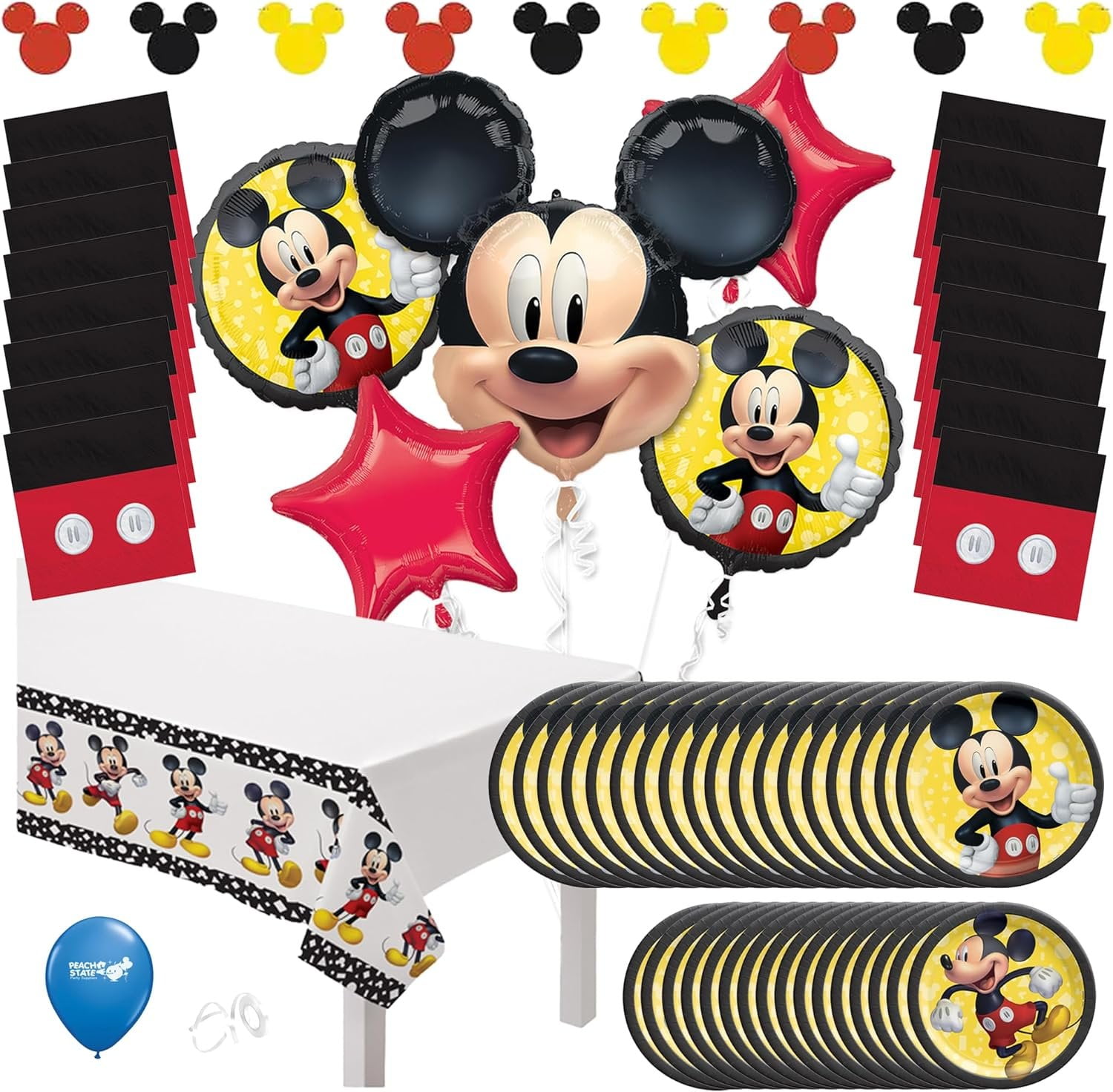 Mickey Mouse Birthday Party Supplies Bundle Mickey Mouse Plates Micky ...