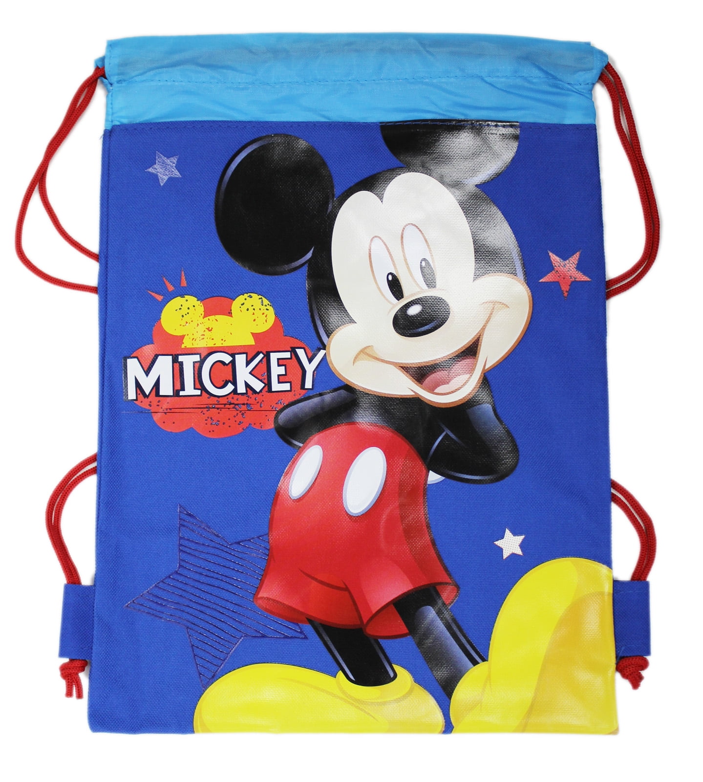Mickey Mouse Blue Background w/Stars Drawstring Backpack - Walmart.com