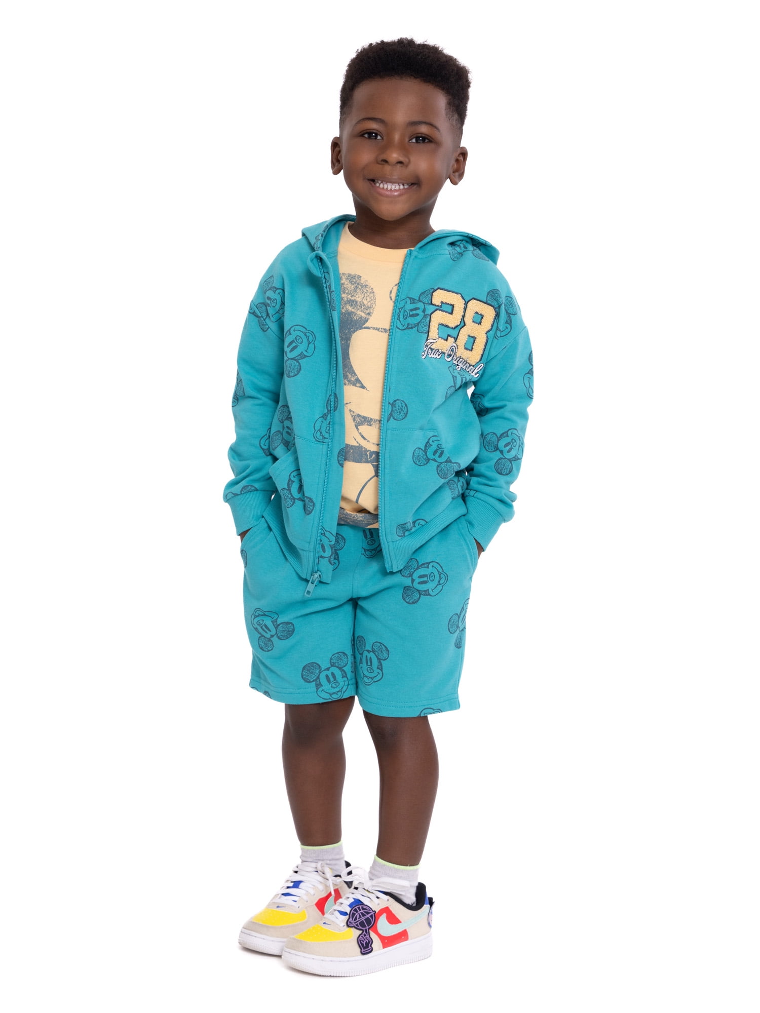 Mickey Mouse Boys 3-Piece Set: Full-Zip Jacket, Graphic T-Shirt ...