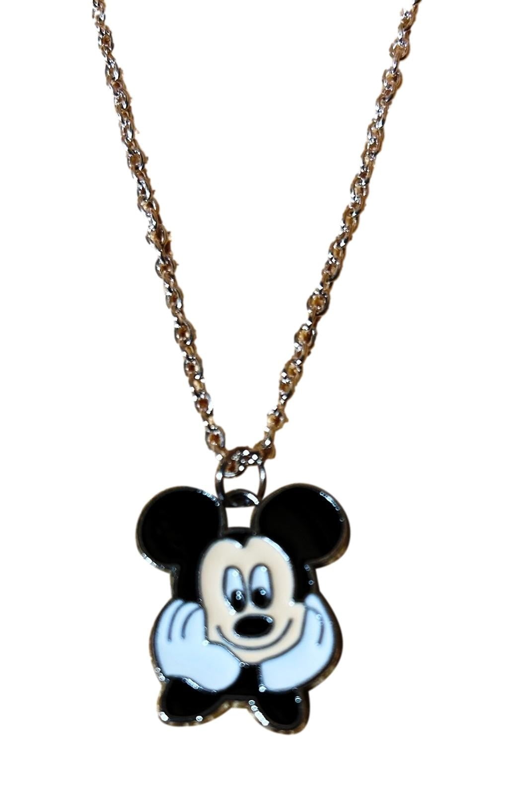 Mickey Mouse Cartoon Character Enamel Metal Pendant Necklace - Walmart.com