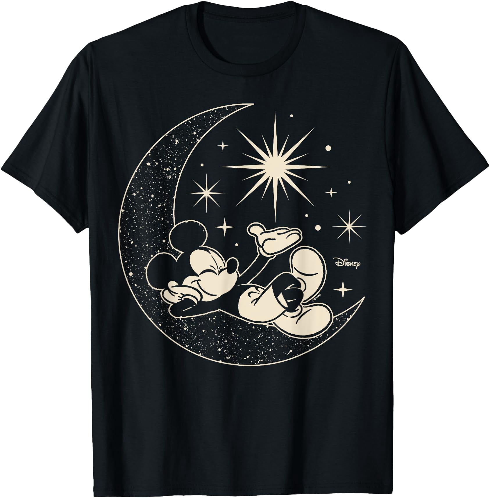 Mickey Mouse Celestial Moon Men Women Kids T-Shirt,Black color,size ...