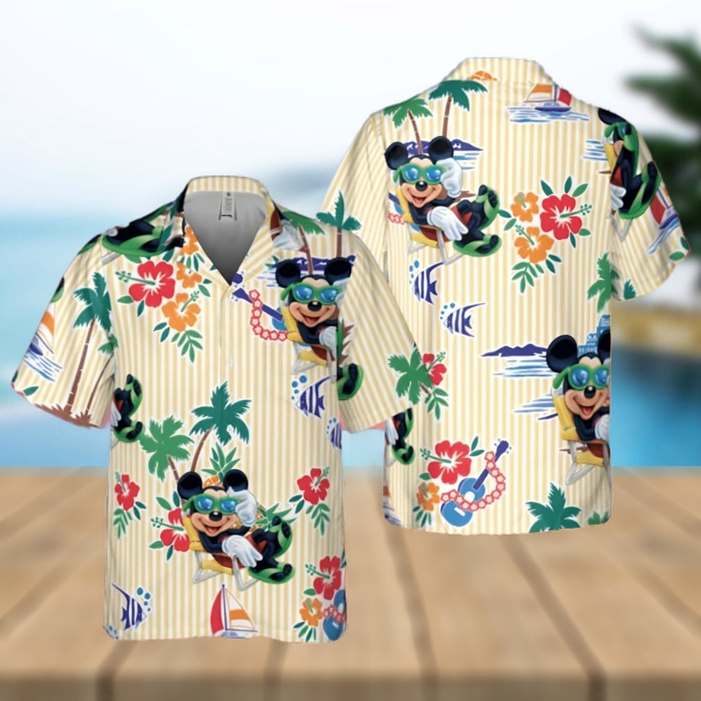 Mickey Mouse Chill At The Beach Full Printing Hawaiian Shirt - Walmart.com